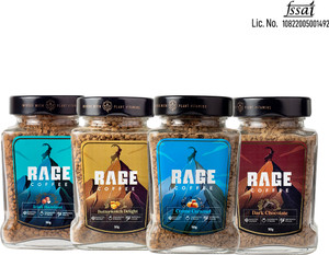 RAGE The Rager's Favourite Coffee Bundle (Pack of 4) Instant Coffee ...