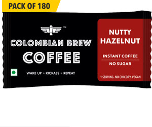 Colombian Brew Hazelnut Instant Coffee Powder Sachets, Pack of 180 ...