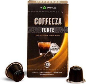 Coffeeza Forte Coffee Capsules Pack of 10 Pods -Nespresso Compatible ...