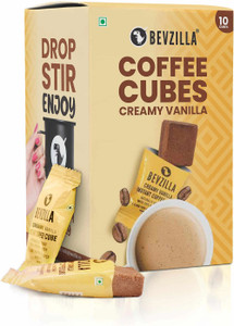 Bevzilla Instant Coffee Cubes (Creamy Vanilla) - Pack of 10, Date Palm ...