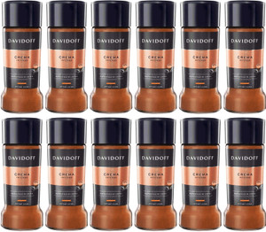 Davidoff Crema Intense Coffee 100% Arabica,90 g x Pack of 12 Instant ...