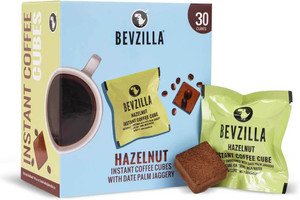 Bevzilla Instant Coffee Cubes - 30 Cubes (Hazelnut), Date Palm Jaggery ...