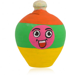 SOMUDEE Creative Clay Art Clay Coin Bank/Mitti Ka Gullak for Kids (Pack ...