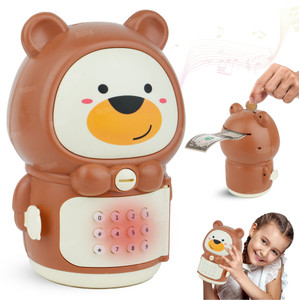 FIDDLERZ Battery Operated Mini Coin Bank Electric Piggy Bank Machine ...