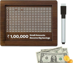 MAAUVTOR Wooden Money Saving Box Piggy Bank Gullak Cashbox Mini Bank ...