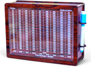 Fiddlys Wooden Money/Piggy Bank Box for Kids, Savings Box(50,000) With ...