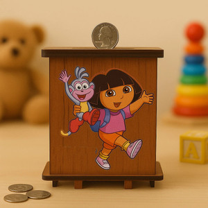 Craftzo Printed Square Money Bank / Piggy Bank / Coin Box with ...