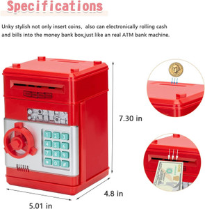 Haulsale Money Safe Kids Code Lock ATM Electronic Piggy Savings Bank ...