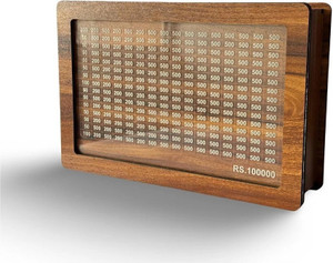 gmet Wooden Money Saving Box | Counting target money box Coin Bank ...