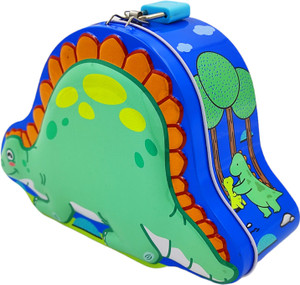 poksi DINOSAUR METAL COIN BANK PIGGY BANK FOR KIDS WITH LOCK AND KEY ...
