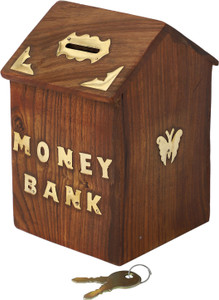 Park City Wooden Money bank, piggy bank with Best size (6 x 4 inch) for ...