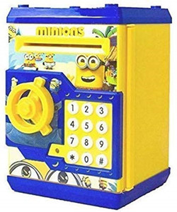 Patly Battery Operated Mini ATM Safe Kids Piggy Saving ATM Bank with ...