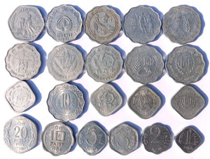 Naaz Rare Old Indian Coin Collection, Aluminum Commemorative, Mix Coin ...