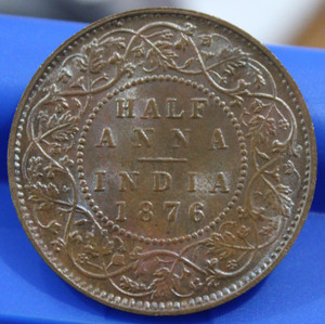 Eshop Half Anna (1876) British India Collectible Old Rare Coin Medieval ...