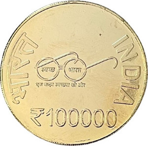 Eforest Rare 100000 Rupee Indira Gandhi UNC Gold Plated Coin Modern ...