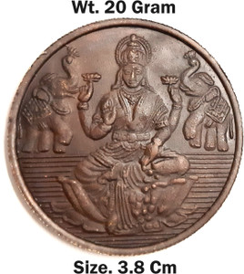 Tanishka Old Mata Lakshmi Copper Token Coin for Pooja and Temple. (Pack ...