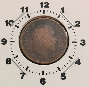 ANTIQUEWAY Extremely Rare 1/2 Pice 1903 with Die Rotation Error Edward ...