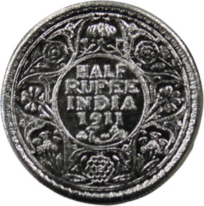 CoinView Half Rupee (1911) "George V King & Emperor" British India ...
