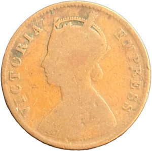 ANTIQUEWAY SCARCE 1887 QUARTER ANNA DHAR STATE VICTORIA EMPRESS BRITISH ...
