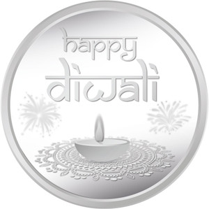 LORDS JEWELS Happy Diwali (999) Silver Coin 10 Grams - Diya S 999 10 g ...
