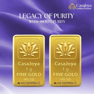 CASAJOYA Pack of 2 Bis Hallmarked Pure Gold Coin 1 gm 24 (995) K 1 g ...