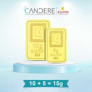 Candere by Kalyan Jewellers Special Combo pack of 10+5 gms Gold Coins ...