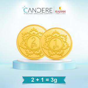 Candere by Kalyan Jewellers Special Combo 2+1 24 (999) K 3 g Gold Coin ...
