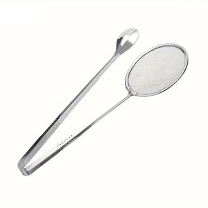 Jexix Stainless Steel Oil Spill Spoon Multi-functional Clamp Strainer ...