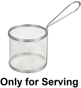 Matfa Potato Chips French Fries Round Serving Basket Strainer (9 x 9 x ...