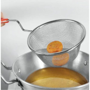90 Degree Stainless Steel Deep Frying Oil Strainer Basket Spider Jali ...