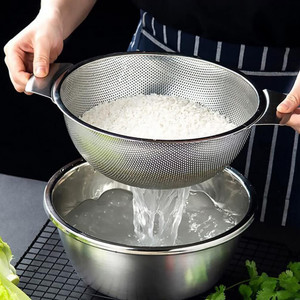 VDNSI Stainless Steel Large Capacity Bowl For washing vegetables fruit ...