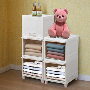 Semizoxis 5 Door 5 Shelves Plastic Collapsible Cupboard Cloth stand ...