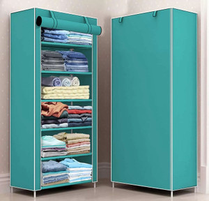 SAIWAY GREEN 6 LAYER COLLAPSIBLE WARDROBE Carbon Steel Collapsible ...
