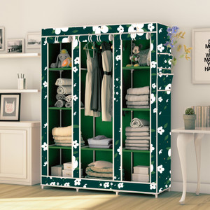 colcum 10 Layer Digital Print 3 Door Micro Fiber Collapsible Wardrobe ...