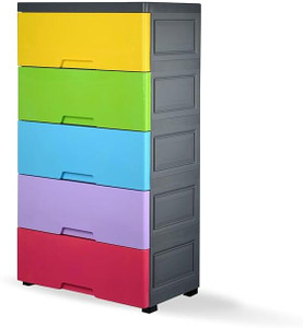 ASHLAS 5 Layer Chest Of Drawers : Versatile Drawer Storage PP ...