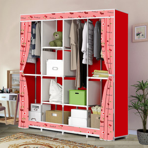 Zooper 2 Door 10 Layer Multipurpos Carbon Steel Collapsible Wardrobe ...