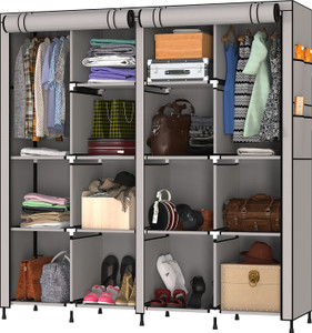 MY ARMOR Foldable Wardrobe/Cabinet/Multipurpose Storage Rack with 4 ...