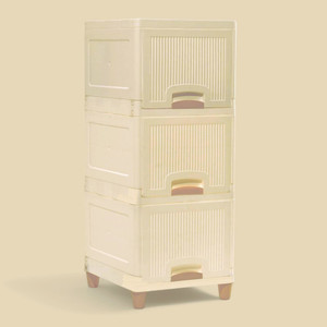 FLASHKITCH Foldable Plastic Cupboard for Storage Set of 3 | Plastic ...