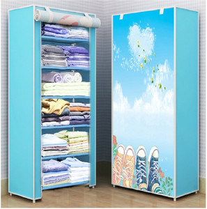 colcum 6 SHELVES HEART CLOUD Micro Fiber Collapsible Wardrobe Price in ...