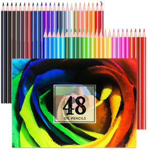 Flipkart.com | Corslet 48 Pc Oil Color Pencil Drawing Pencils Drawing ...
