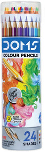 Flipkart.com | DOMS colour pencil (24 shades) (round tin) normal Shaped ...