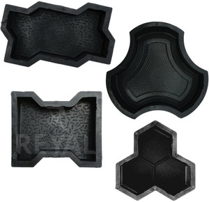 REIYO Black PVC Combo Paver Block Mould 60mm(Pack of 4) Column Cap ...