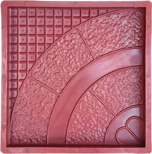 Reyal 12x12 RED PVC Rangoli Chequered Tile Mould(H : 25mm) Outdoor ...