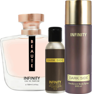 INFINITY Beaute EDP Perfume 100ml,Dark Side Deo Body Spray 200ml,Dark ...