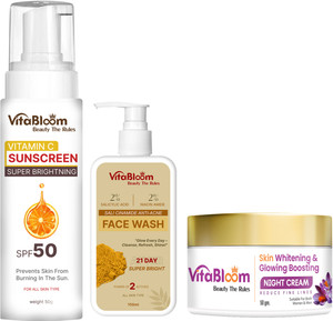 VitaBloom Vitamin C Ultra Light Sunscreen SPF 50 PA+++ (50 g) | Anti ...