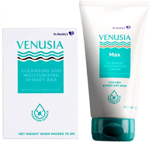 venusia Moisturizing Bathing Bar 75g and Max Cream Paraben Free 150g ...