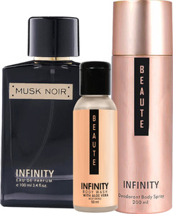 INFINITY Musk Noir EDP Perfume 100ml, Beaute Deo Body Spray 200ml ...