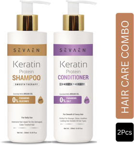 SEVAEN Keratin Smooth Shampoo And Conditioner Hair Care Combo Pack ...