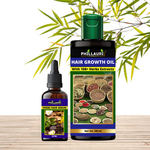 Phillauri Herbal Advanced Hair Growth Combo Kit Hair Oil (100ml) & Hair ...