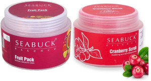 Seabuck Essence Fruit Face Pack and Cranberry Scrub Each 100 g Price in ...